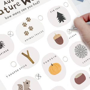 A4 Autumn Nature Walk Scavenger Hunt Digital Download Larger A4 - Etsy