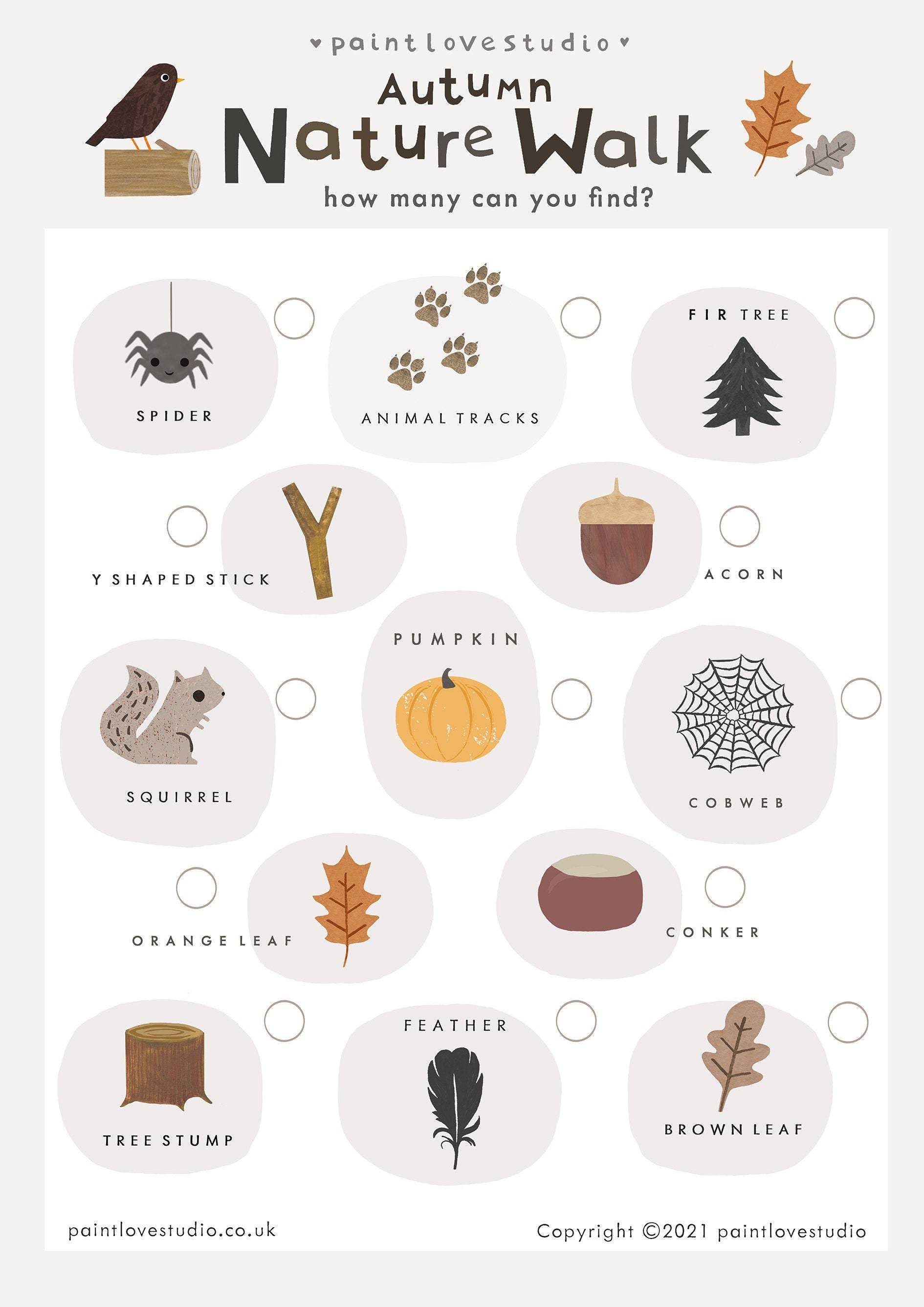 A4 Autumn Nature Walk Scavenger Hunt Digital Download Larger A4 - Etsy