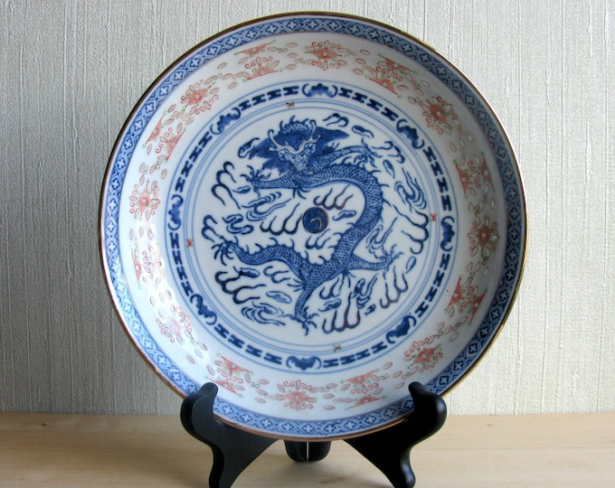 Antique Chinese Wan Yu Large Plate, Charger , Dragon , Hand Painted ...