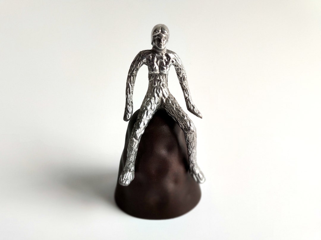 Vintage Modernist Metal Woman Sculpture, Hand Crafted Cast Aluminum ...