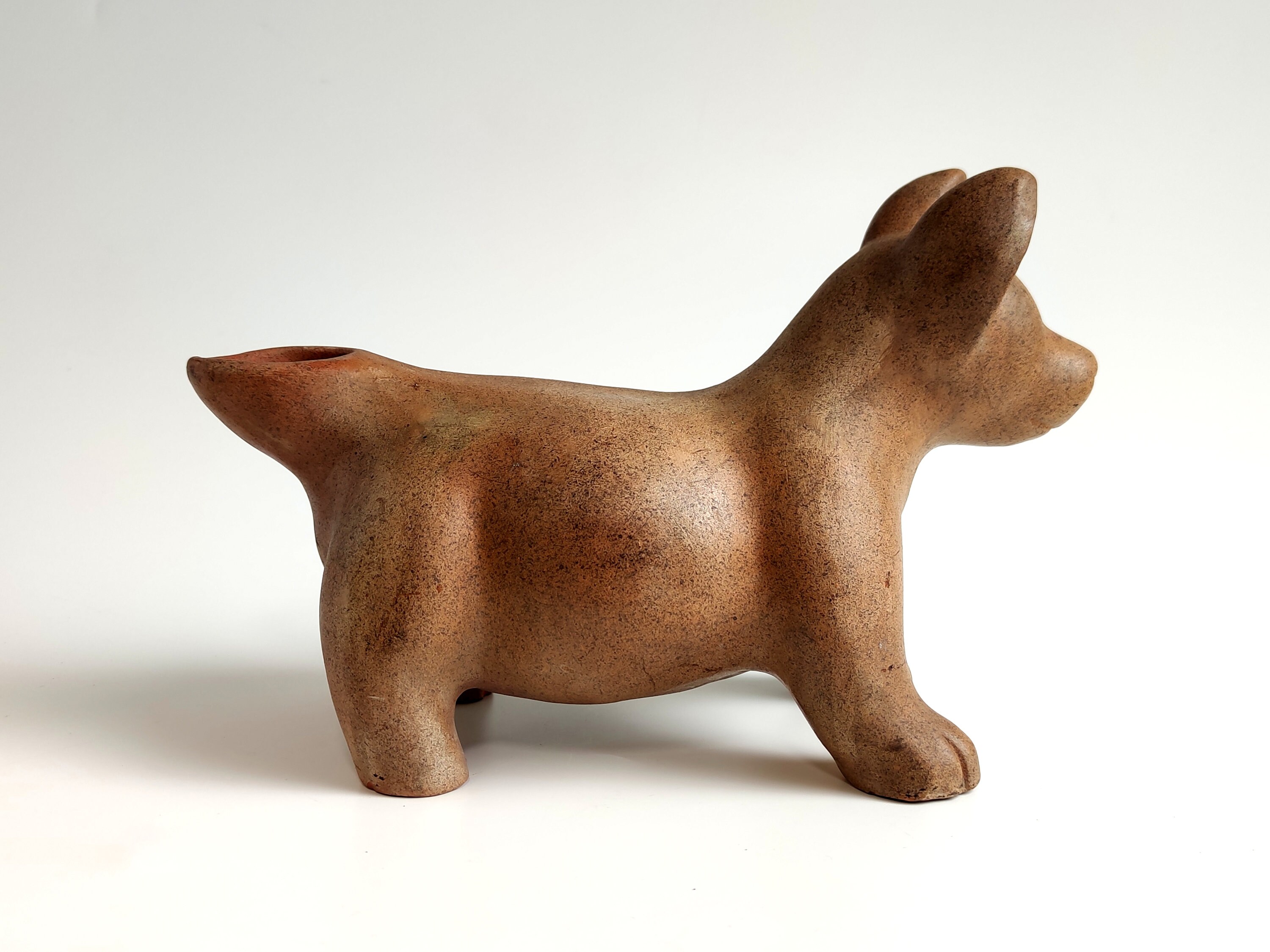 Colima Dog Pre Colombian Style Mexico Pottery Colima Dog Effigy Vessel ...