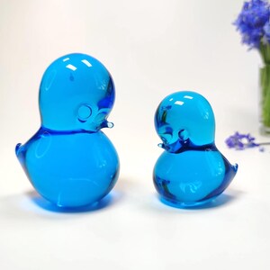 Pair of Swedish Blue Glass Birds Designed by Josef Marcolin for FM ...