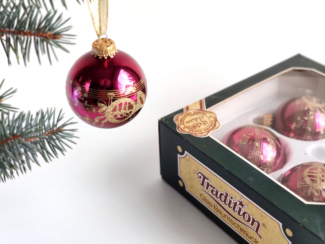 West Germany Krebs & Sohn Christmas Tree Ornaments, TRADITION Set of 4 ...