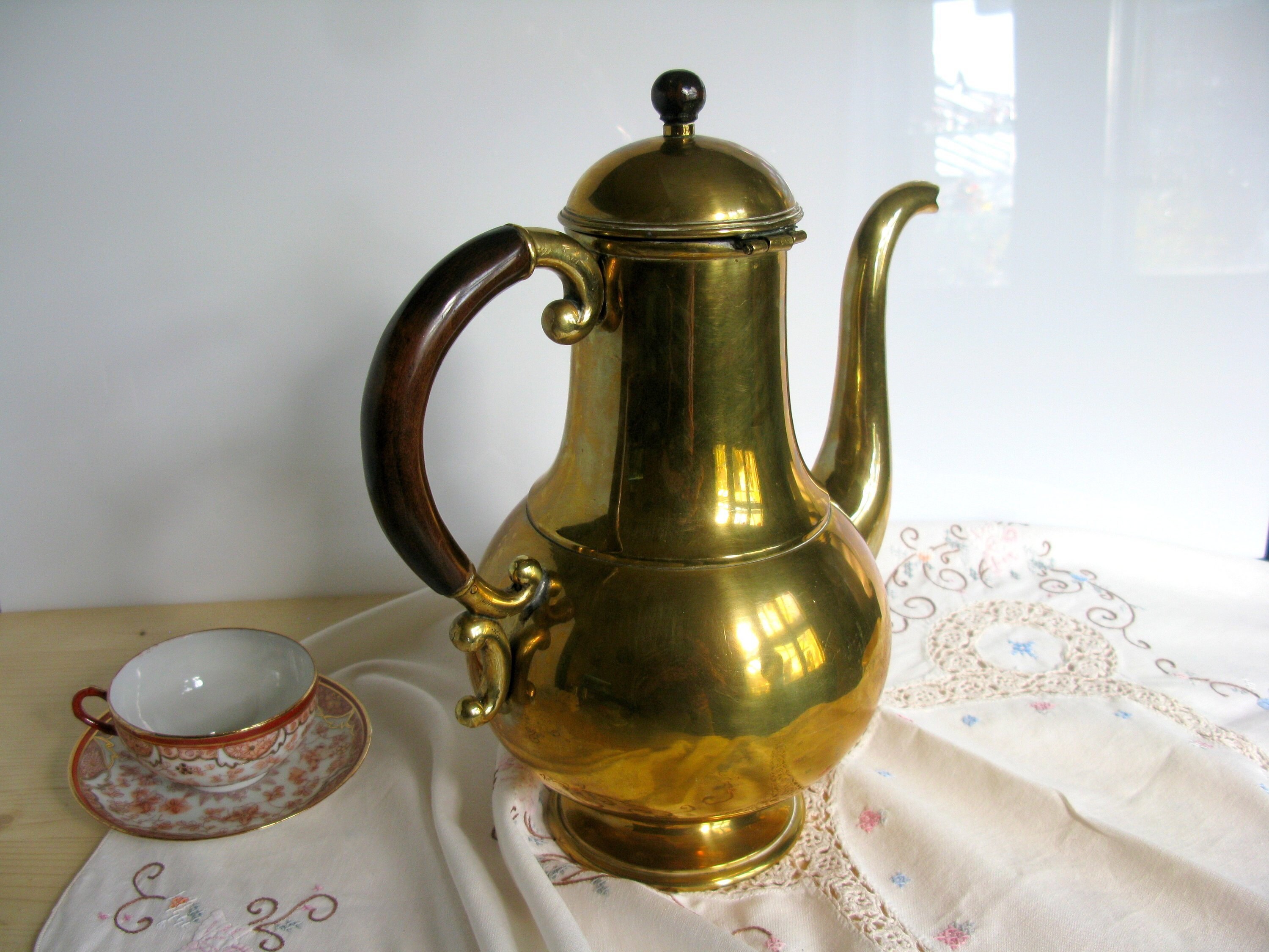 Antique Brass Coffee Pot Tea Pot Victorian Large Coffee Pot - Etsy