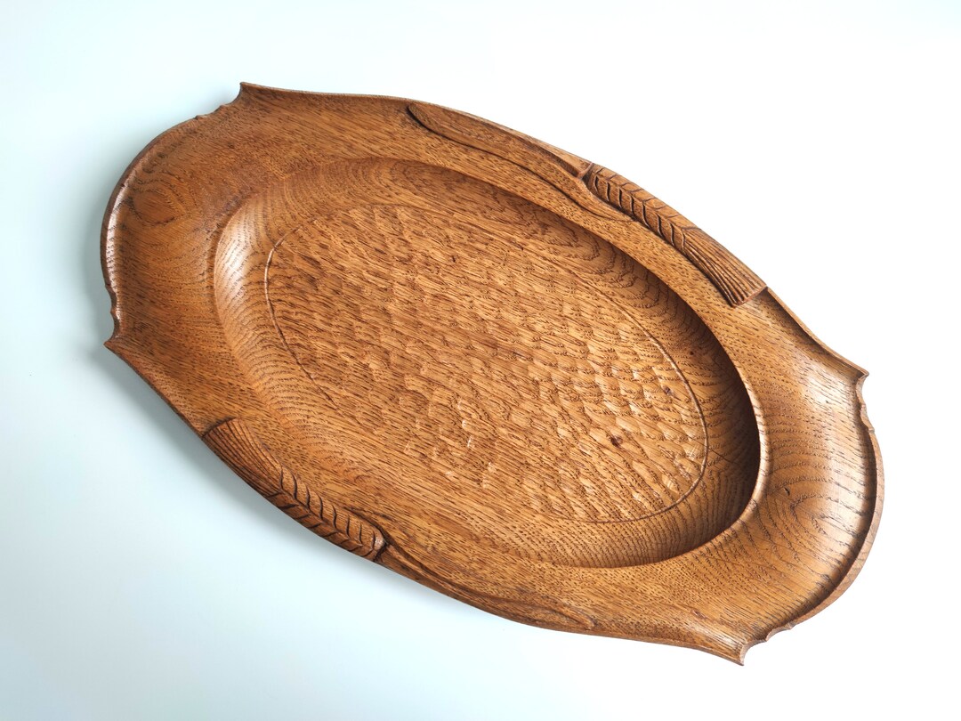 Carved Oak Bread Platter, Germany, Vintage Large Hand Carved Oak Wood ...