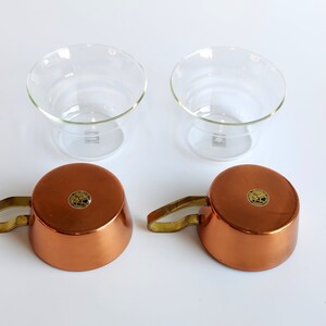 HB BO Svensk Copper Tea Cups, Sweden, Pair of Schott & Gen Mainz Jena ...