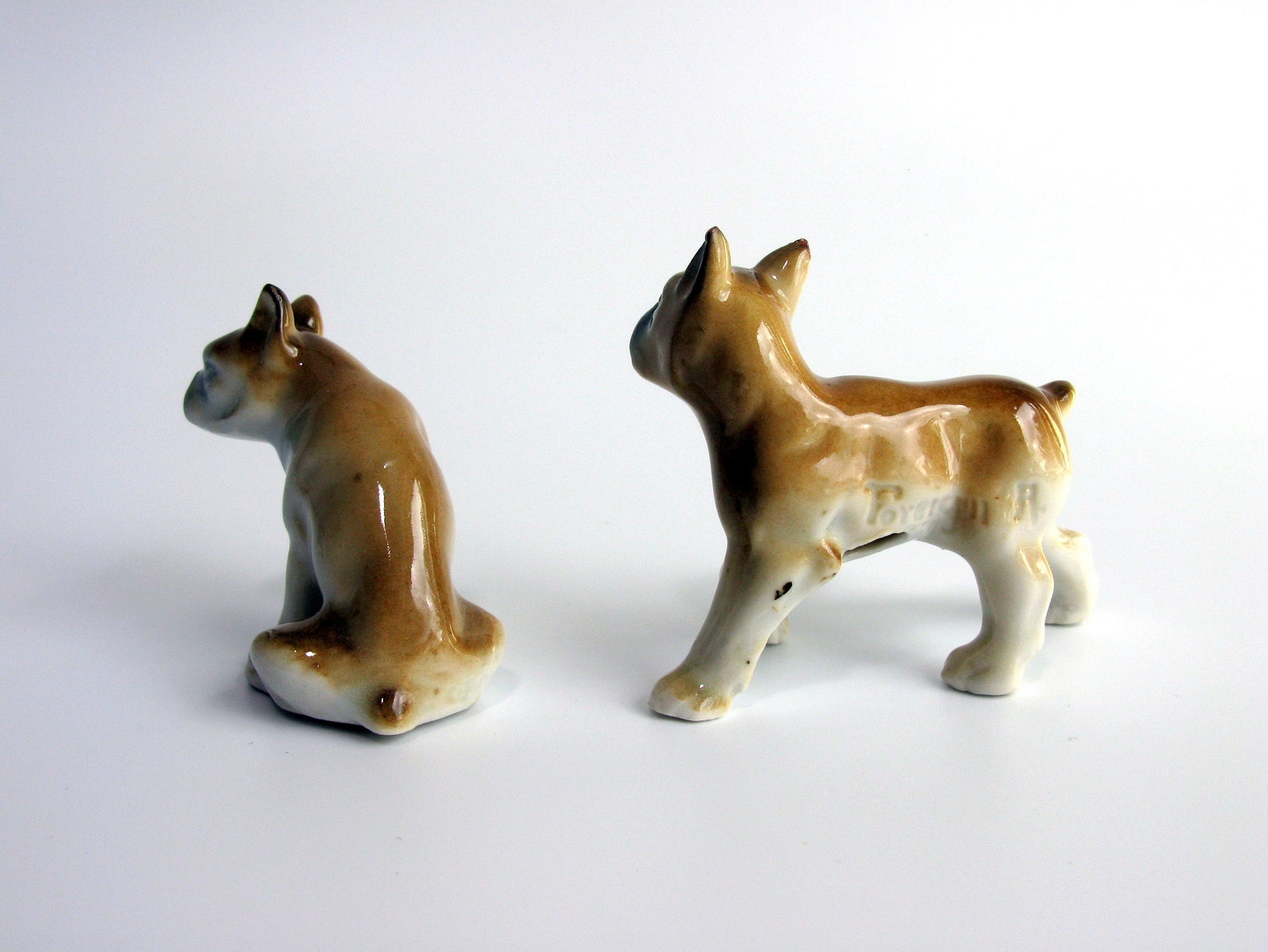 Antique German Boxer Dogs Pair of Porcelain Figurines Lot of | Etsy