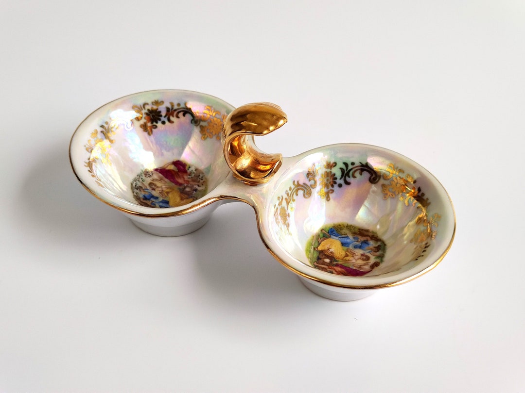 Carlsbad MADONNA Porcelain Salt & Pepper Cellar, Czech Republic Bohemia ...