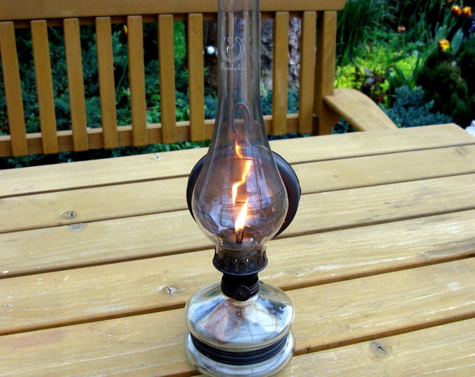 Antique / Oil Lamp / Kerosene Lamp / With Reflector Mirror / Yuksel ...