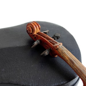 Vintage Miniature Violin With Case, Hand Made Miniature Wooden Violin 6 ...