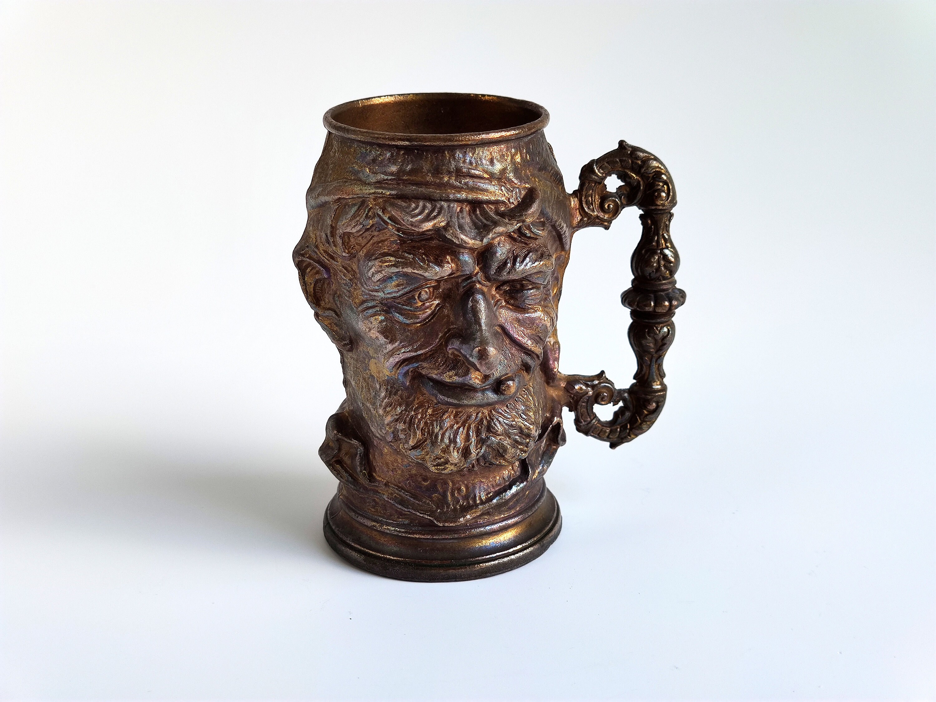 Man Face Brass Toby Jug Beer Mug Tankard Mid Century - Etsy UK