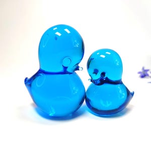 Pair of Swedish Blue Glass Birds Designed by Josef Marcolin for FM ...