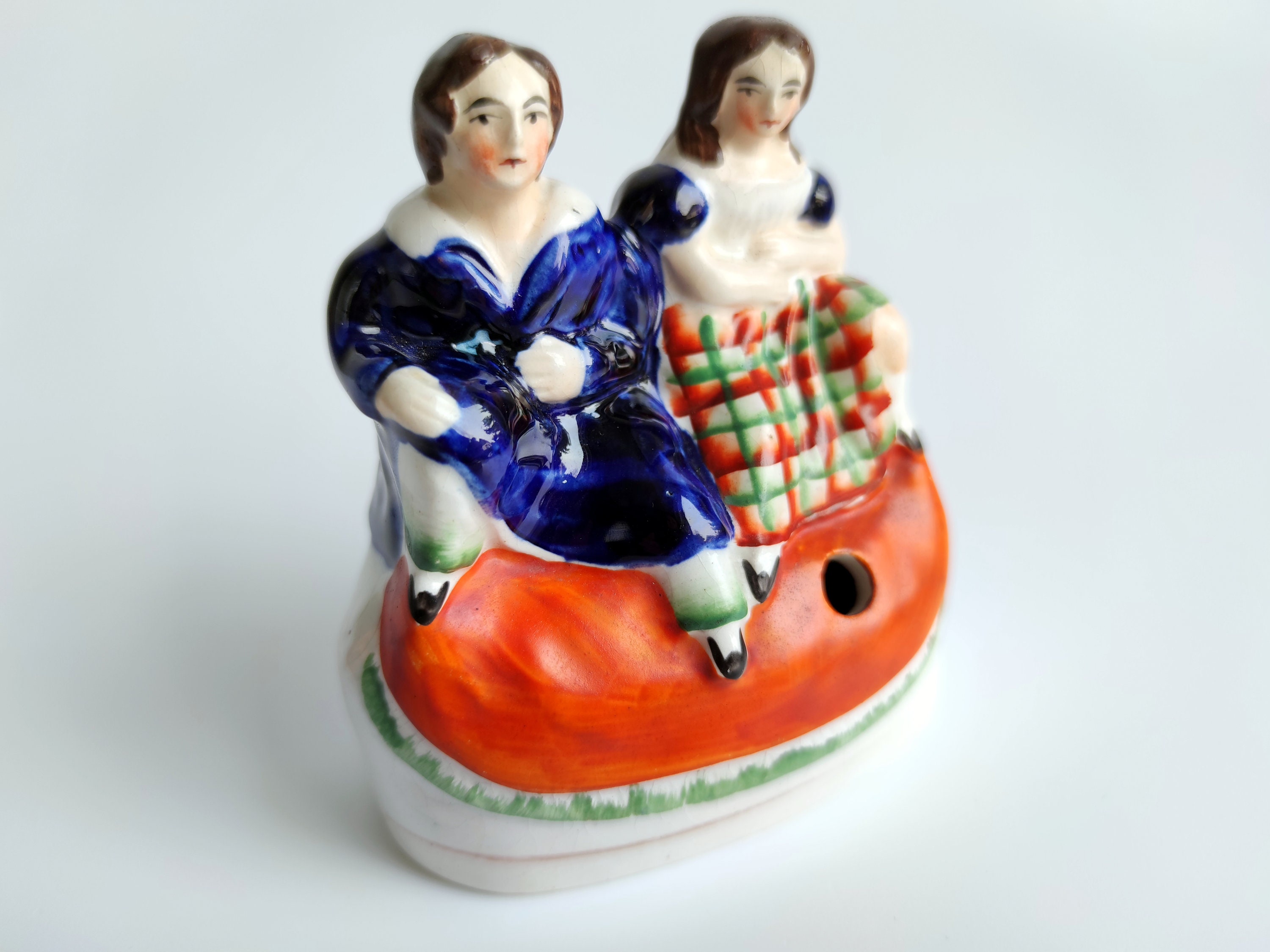 Victorian Staffordshire Figure Quill Pen Holder 1850's | Etsy