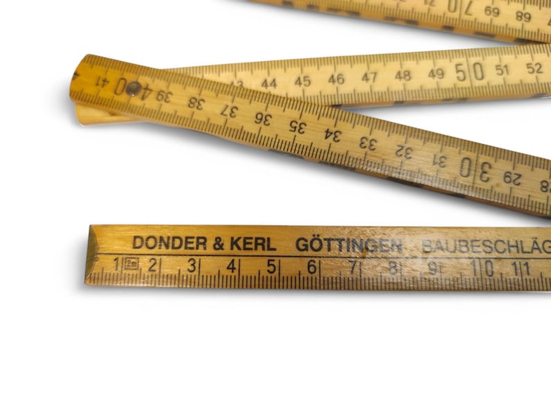 Vintage German Wooden Folding Rule by Donder & Kerl, Germany 60s 2 ...
