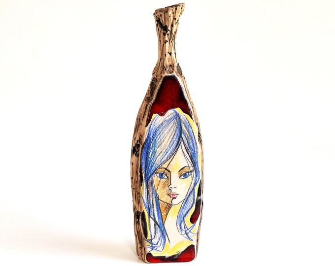 Mid Century Modern Cases Manises Pottery GIRL Vase Spain 60s MCM MOD ...