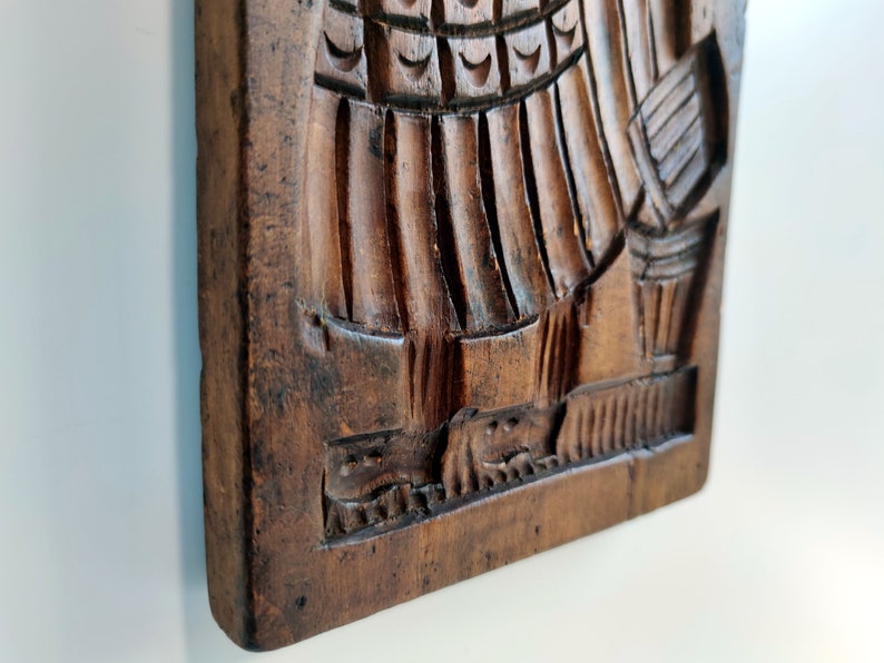 Antique Gingerbread Mold, 19th Century Dutch Folk Art Carved Wooden ...