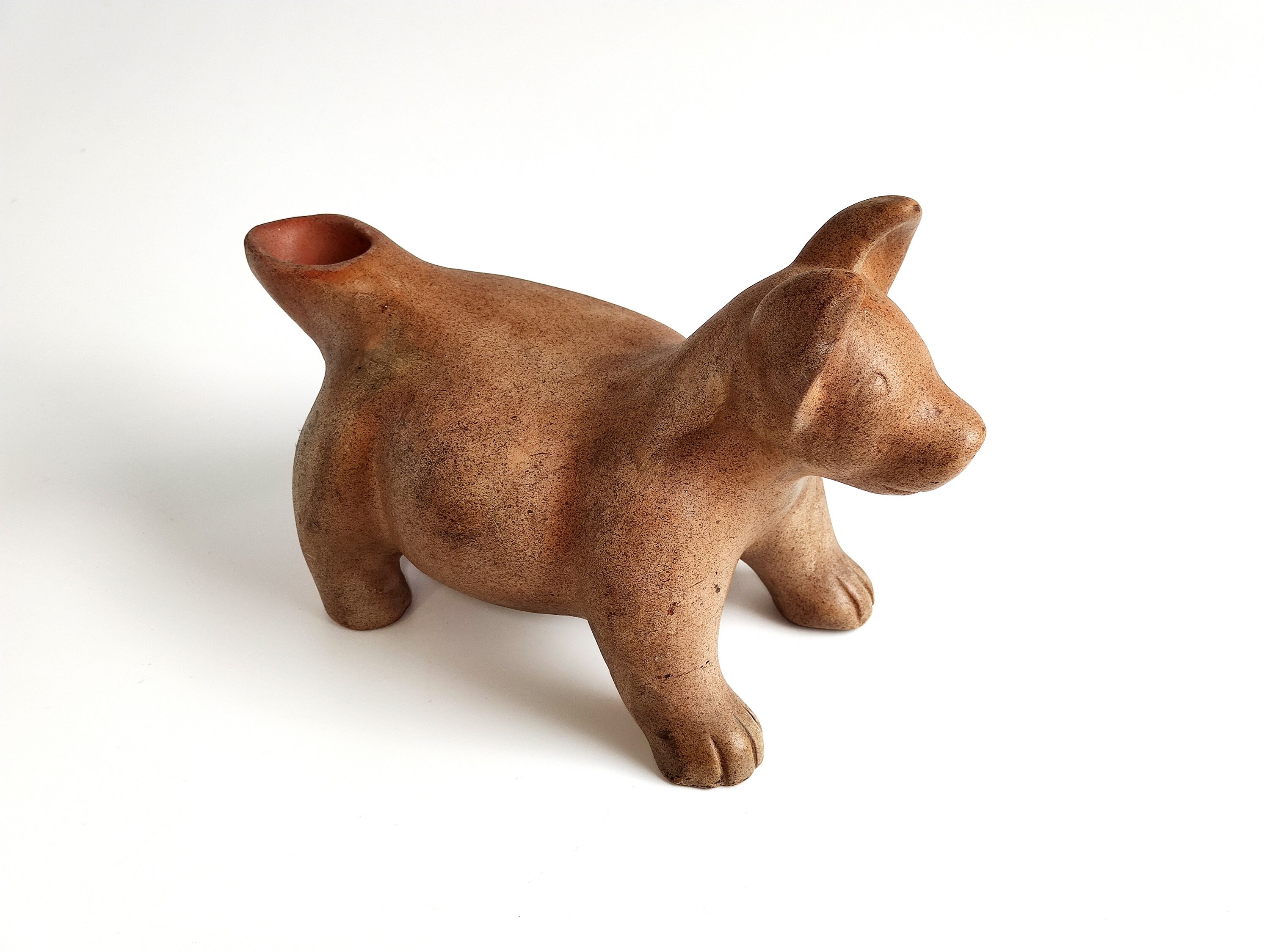Colima Dog Pre Colombian Style Mexico Pottery Colima Dog Effigy Vessel ...