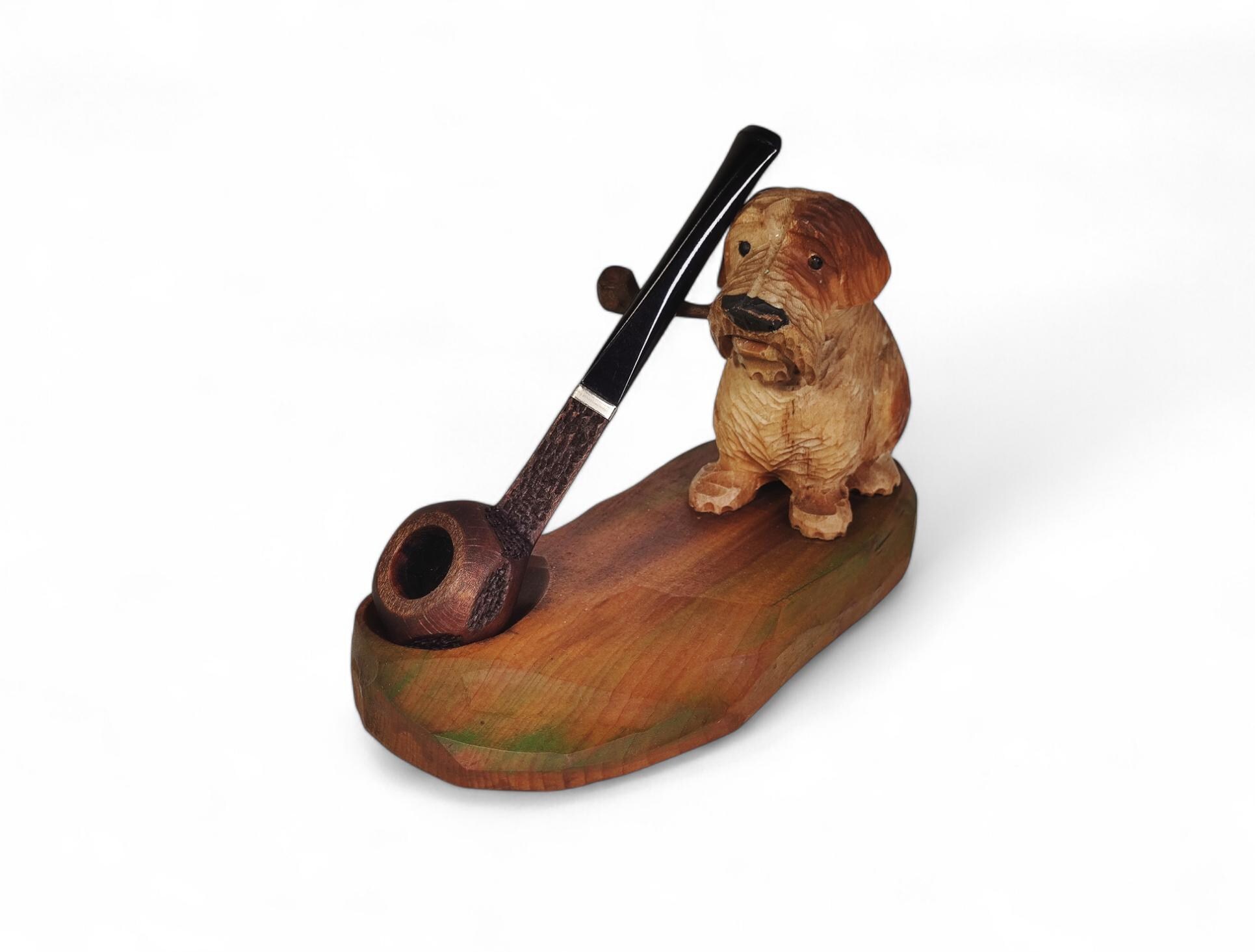 Black Forest St Bernard Pipe Rest, Germany Ca 1930s Rare Antique Hand ...