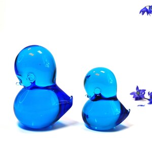 Pair of Swedish Blue Glass Birds Designed by Josef Marcolin for FM ...