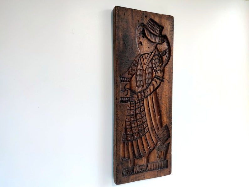 Antique Gingerbread Mold, 19th Century Dutch Folk Art Carved Wooden ...
