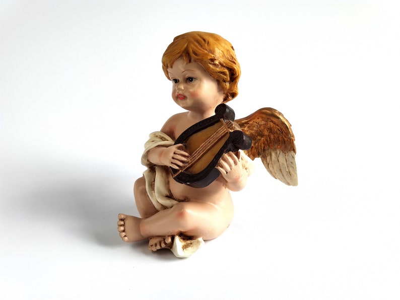 GILDE Angel Figurine, Made in Germany, Vintage Hand Painted Cherub With ...