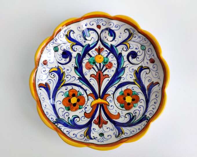 Vintage Augusta Deruta Pottery Plate, Italian Pottery Plate, Hand ...