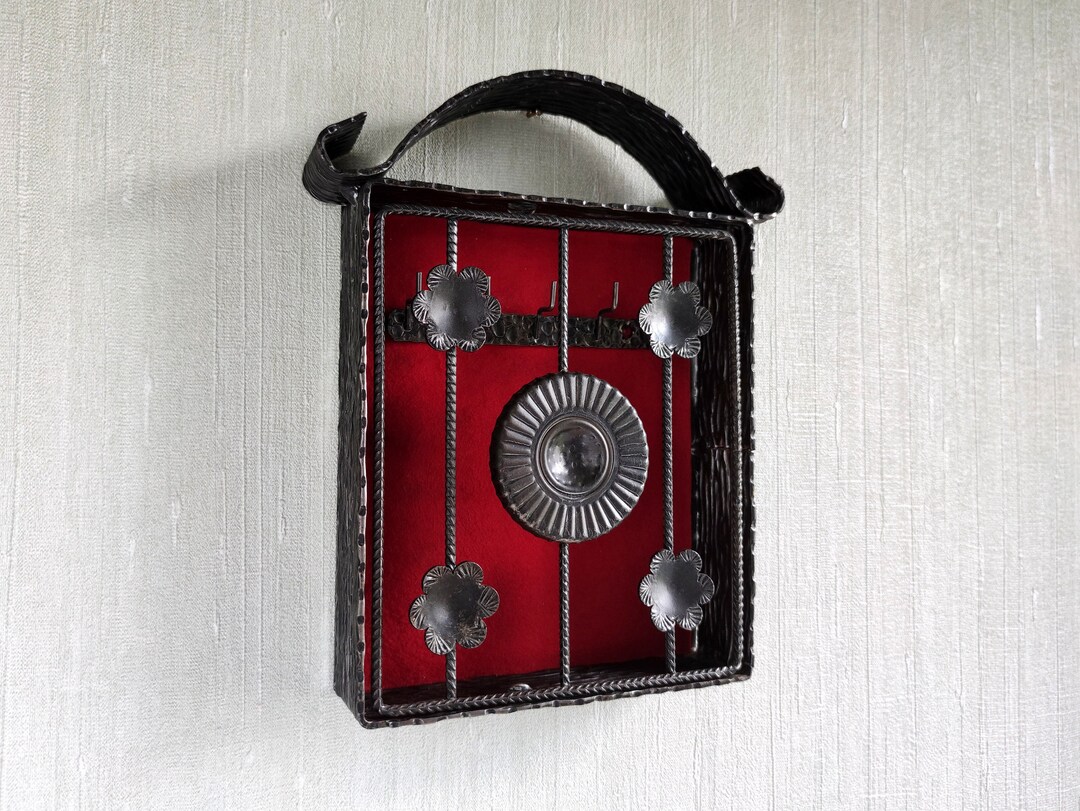 Mid Century Wrought Iron Key Cabinet, Made in Germany, 70s, Hand Forged ...