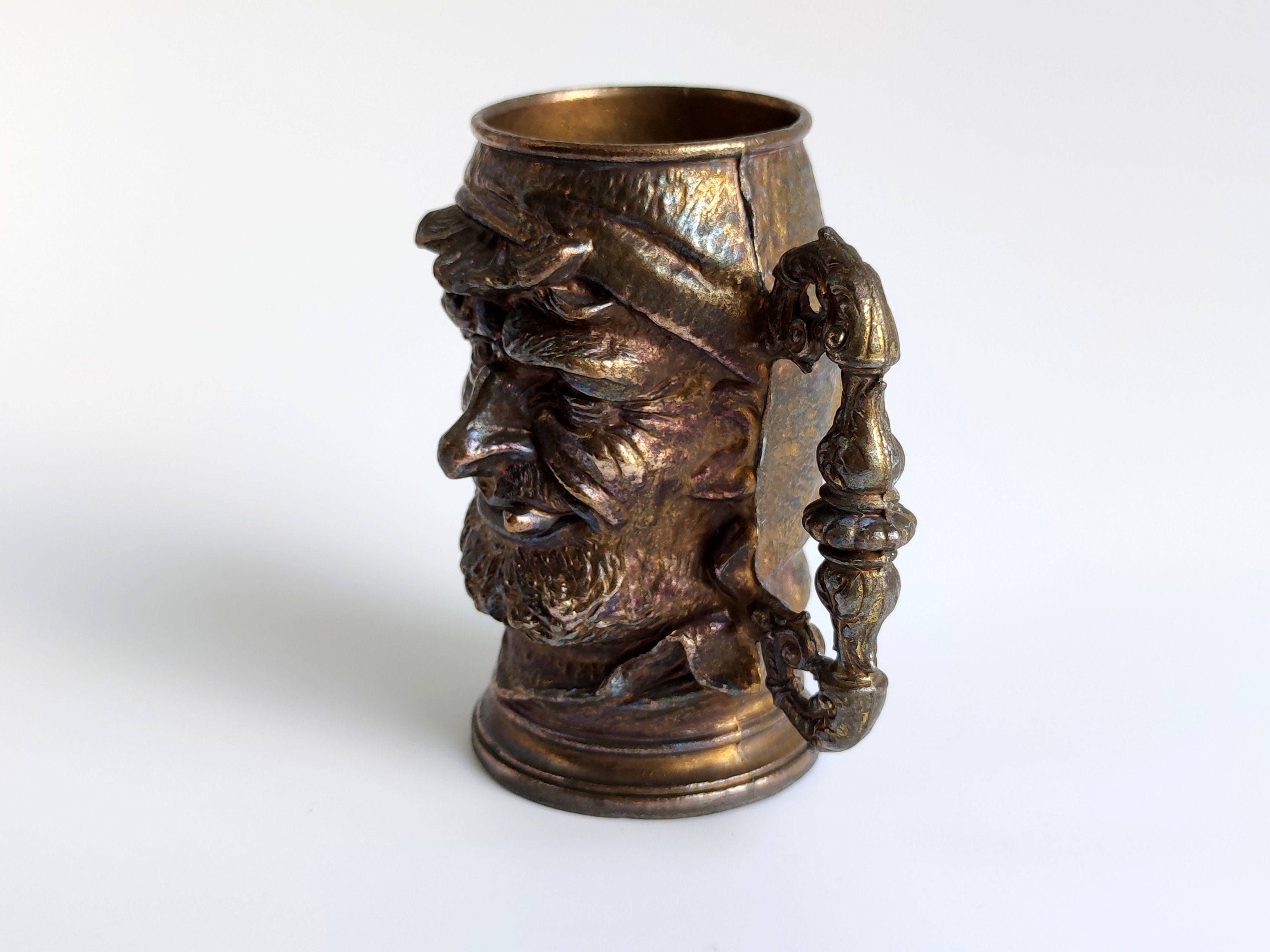 Man Face Brass Toby Jug Beer Mug Tankard Mid Century | Etsy