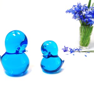 Pair of Swedish Blue Glass Birds Designed by Josef Marcolin for FM ...