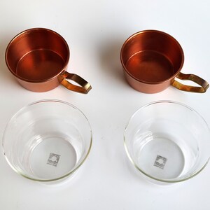 HB BO Svensk Copper Tea Cups, Sweden, Pair of Schott & Gen Mainz Jena ...