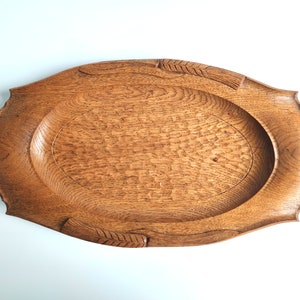 Carved Oak Bread Platter, Germany, Vintage Large Hand Carved Oak Wood ...