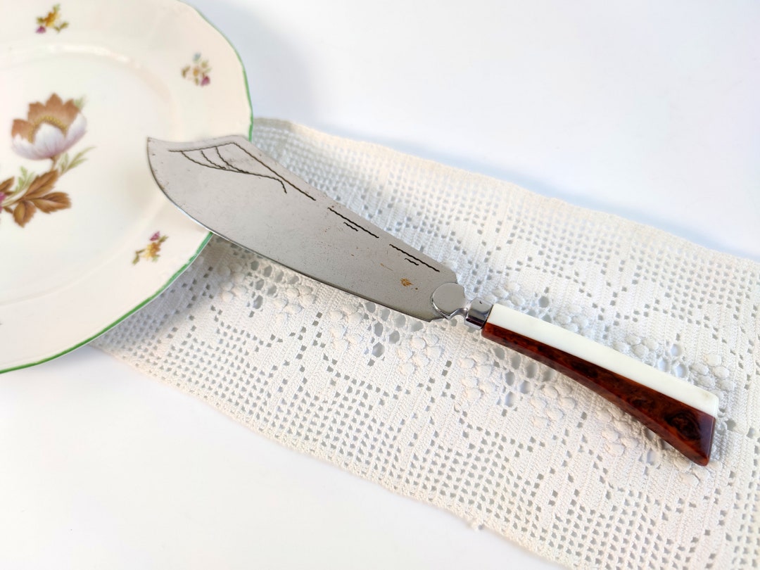 German Art Deco Bakelite Cake Knife / Cake Server, Germany 1930s Etched ...