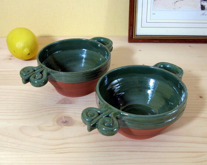 Swedish / Gamla Uppsala Keramik / Pair of Pottery Bowls / Bowls With ...