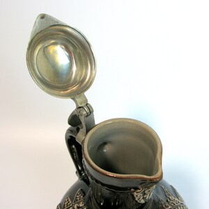 Marzi & Remy Pitcher With Pewter Lid West German Pottery - Etsy
