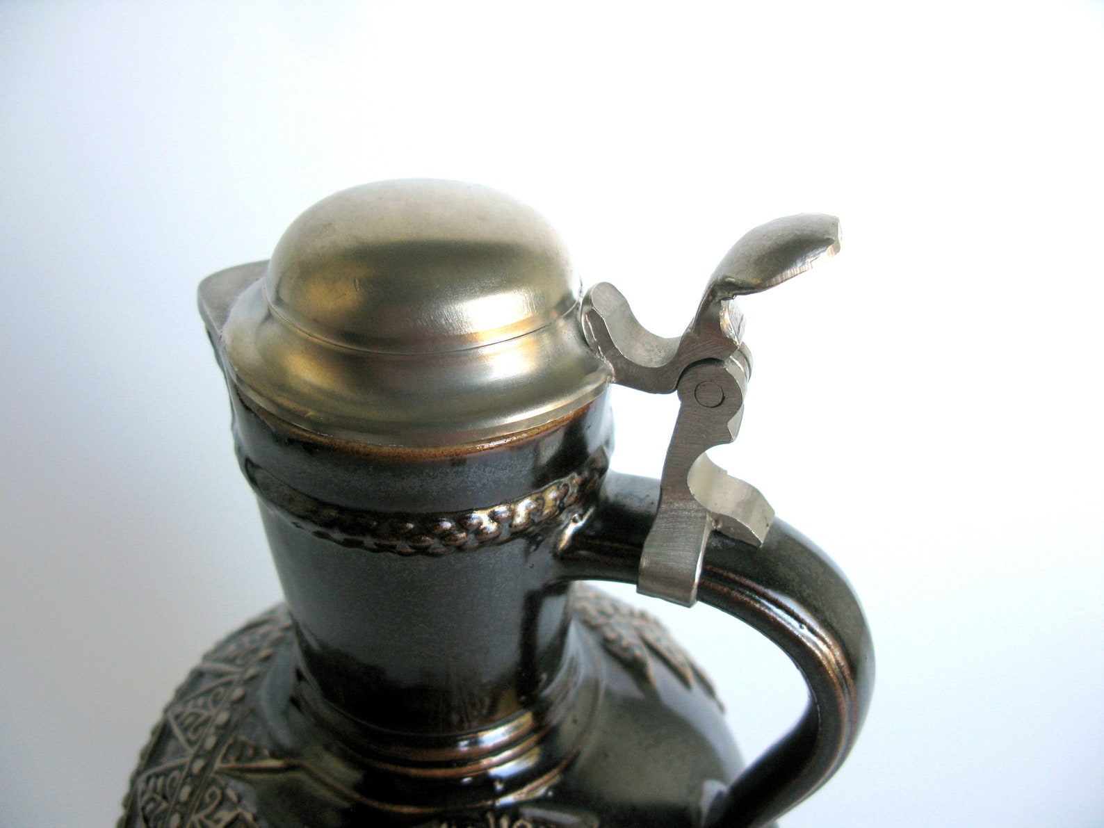 Marzi & Remy Pitcher With Pewter Lid West German Pottery - Etsy