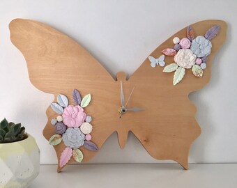 Butterfly Clock | Etsy