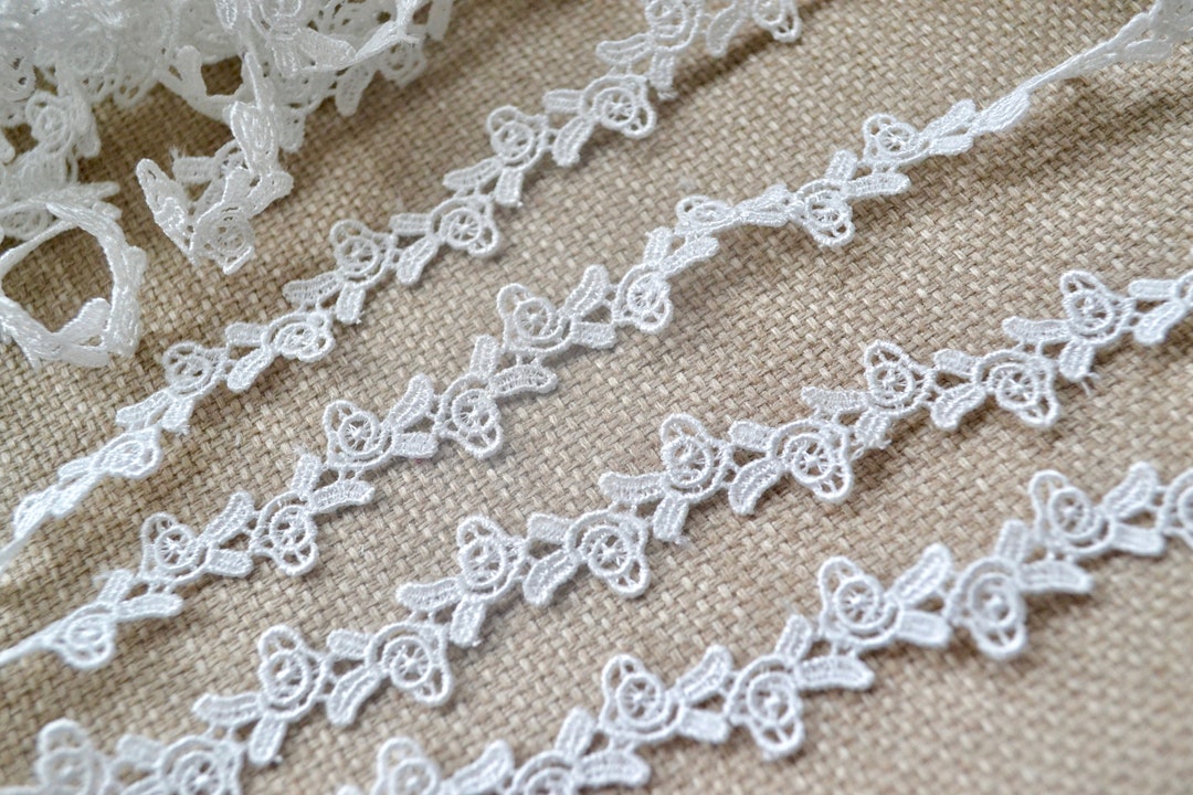 White Lace Trim, Bridal Lace, White Lace Trim, Junk Journaling Supply ...