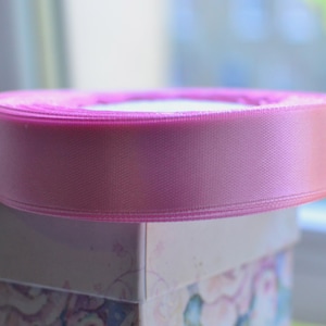 5 Yd Pink Satin Ribbon, Shabby Chic Ribbon, Gift Wrapping, Scrapbooking ...
