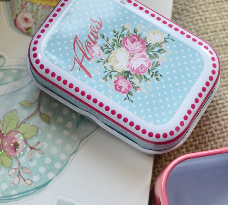 Small tin box Storage organization box Jewellery box Gift | Etsy