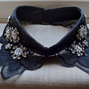 Lace Beaded Neck Collar Baroque Collar Diamante Fabric - Etsy
