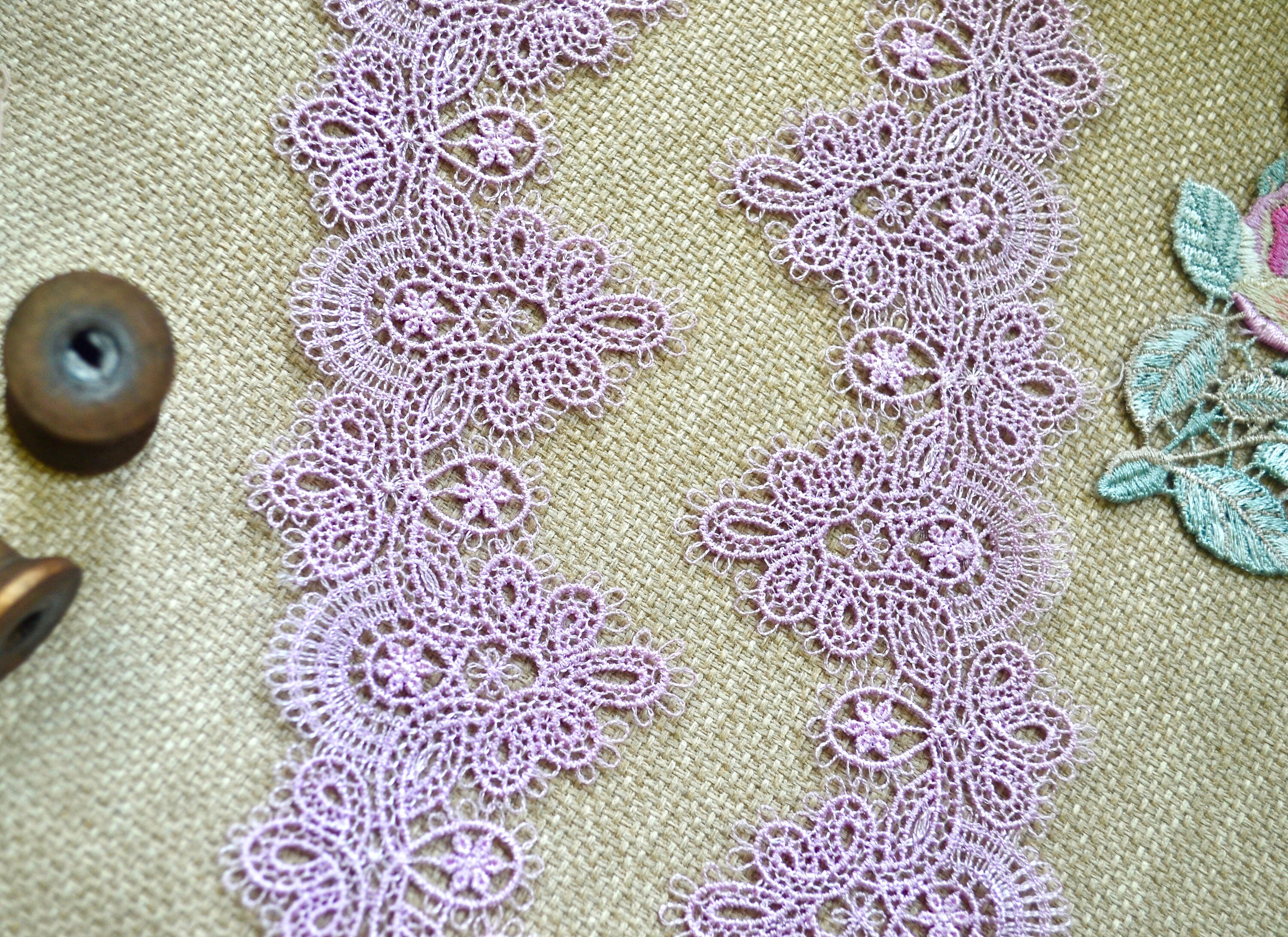 Purple Lace Trim Purple Guipure Lace Trim Border Lace Trim - Etsy UK