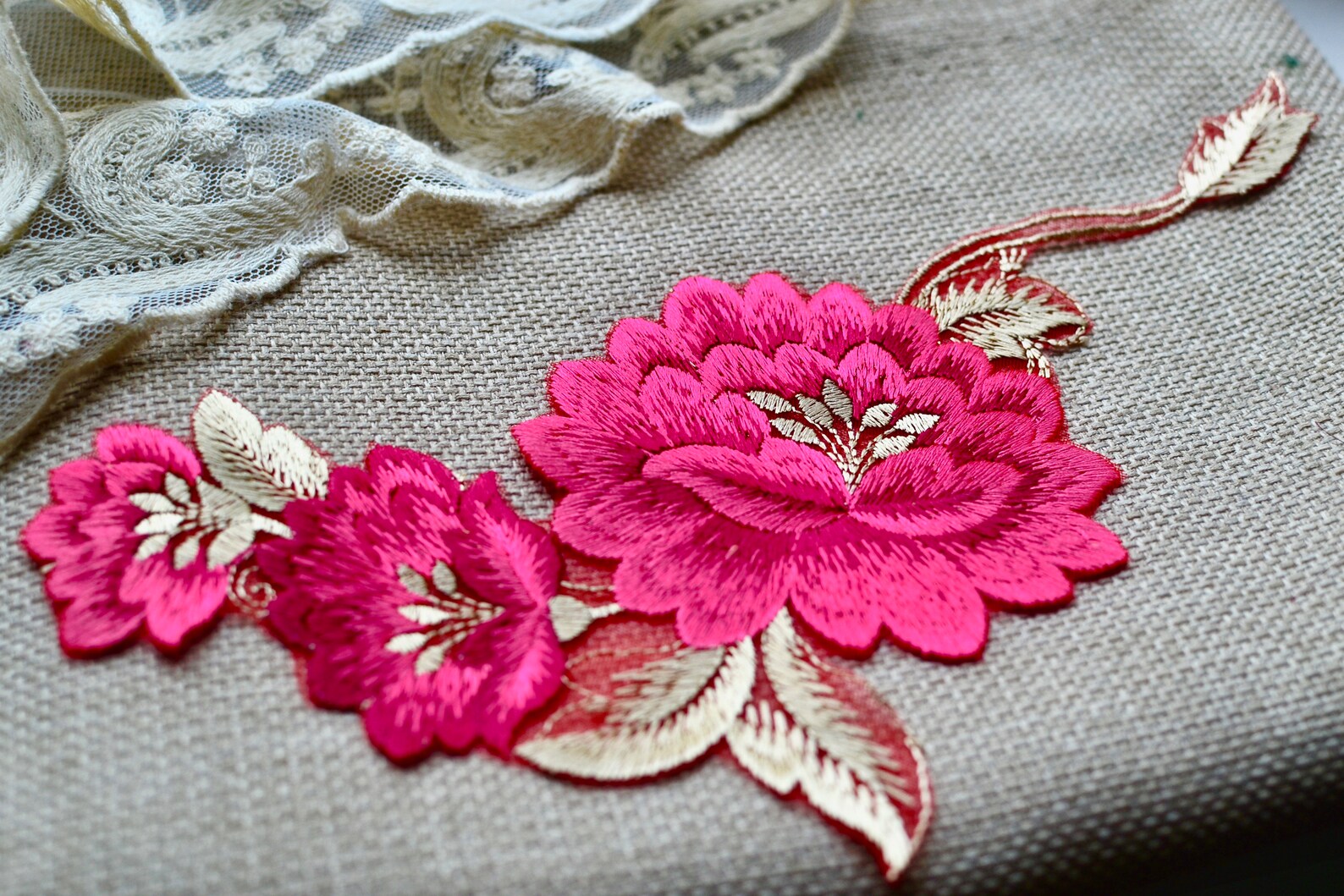Embroidered Sew on Applique Patch Floral Patch - Etsy