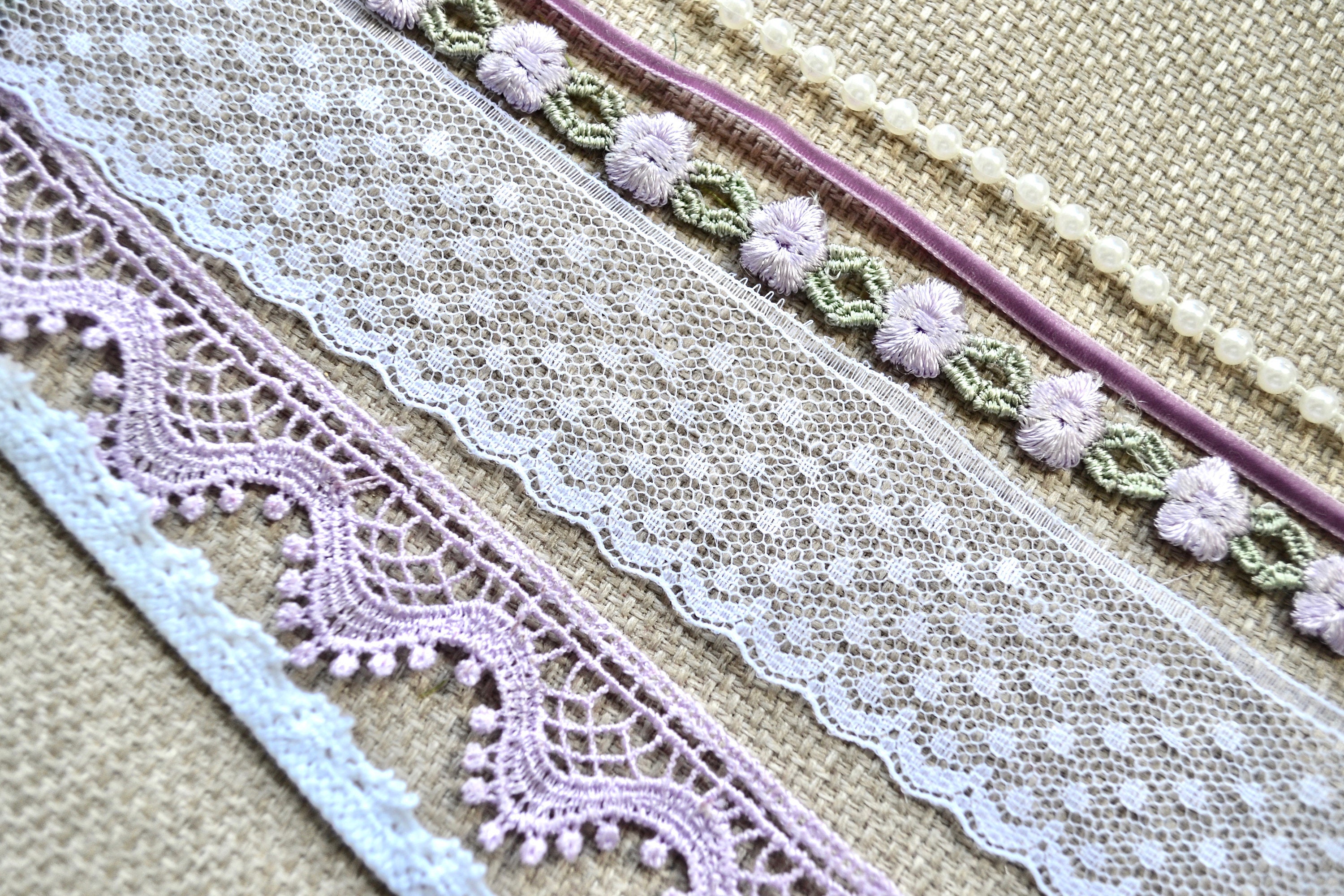 6yd Lace Trim Ribbon Set, Creative Pack, Lace Trim Lot, Junk Journal ...