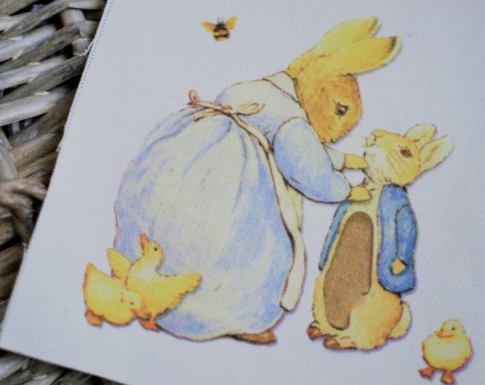 Beatrix Potter Fabric Patch, Beatrix Potter Fabric, Nursery Print - Etsy