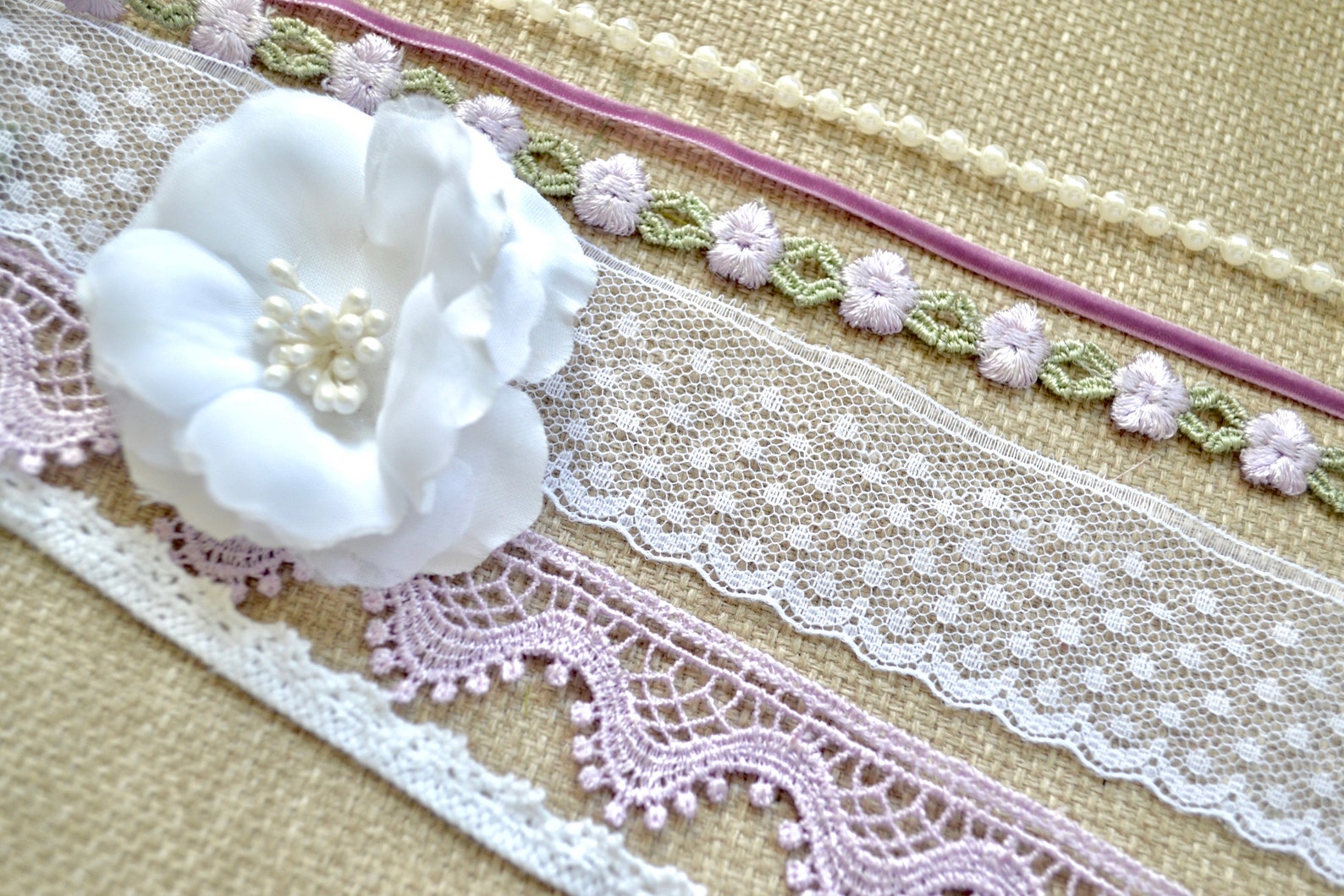 6yd Lace Trim Ribbon Set, Creative Pack, Lace Trim Lot, Junk Journal ...
