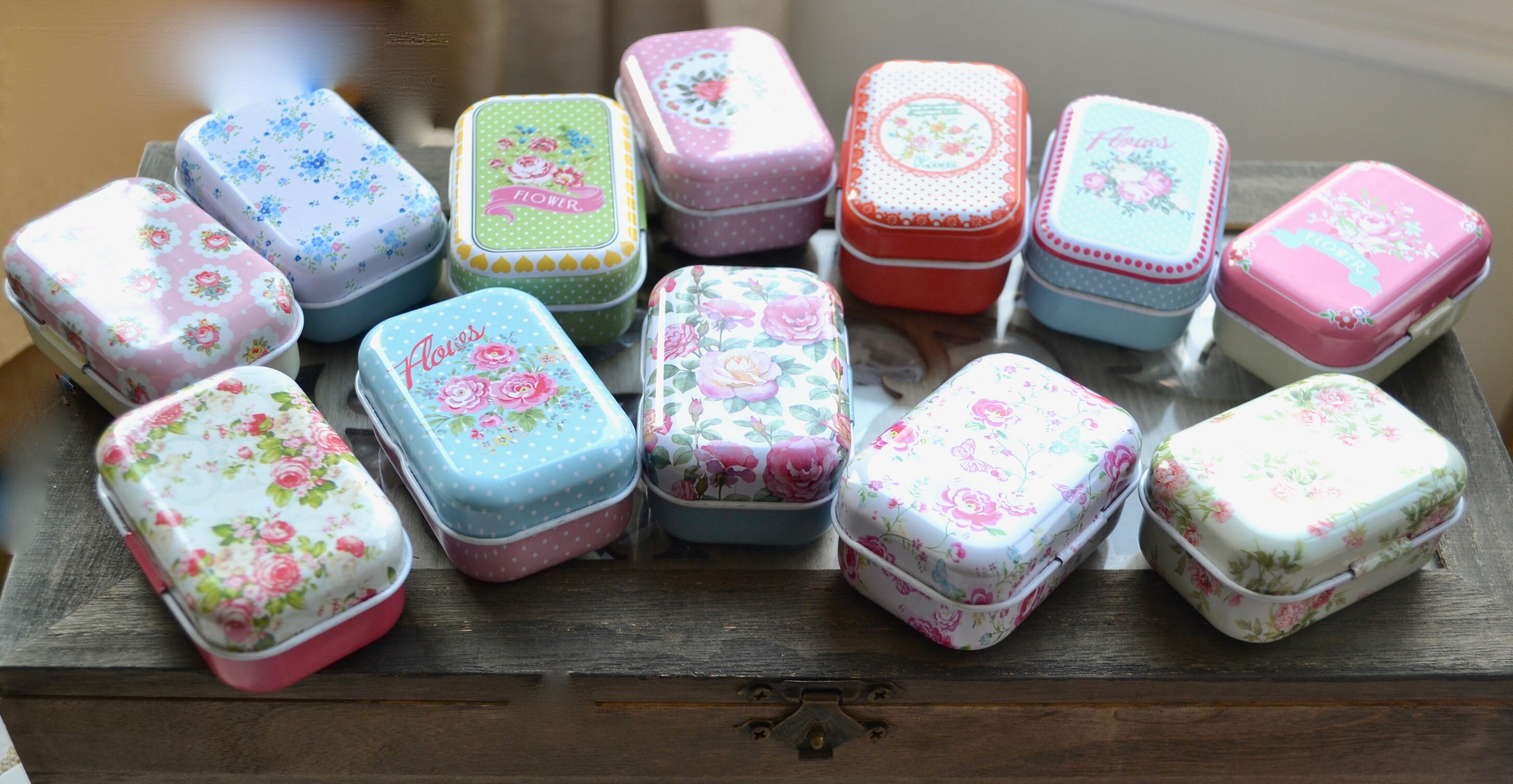 Small tin box Storage organization box Jewellery box Gift | Etsy