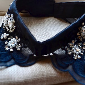 Lace Beaded Neck Collar Baroque Collar Diamante Fabric - Etsy