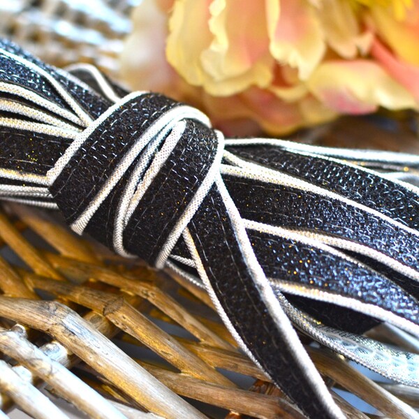 Black Glitter Ribbon - Etsy
