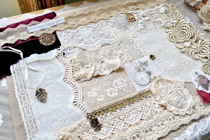 Lace Scrap Lot Creative Inspiration Textile Pack Snippet - Etsy