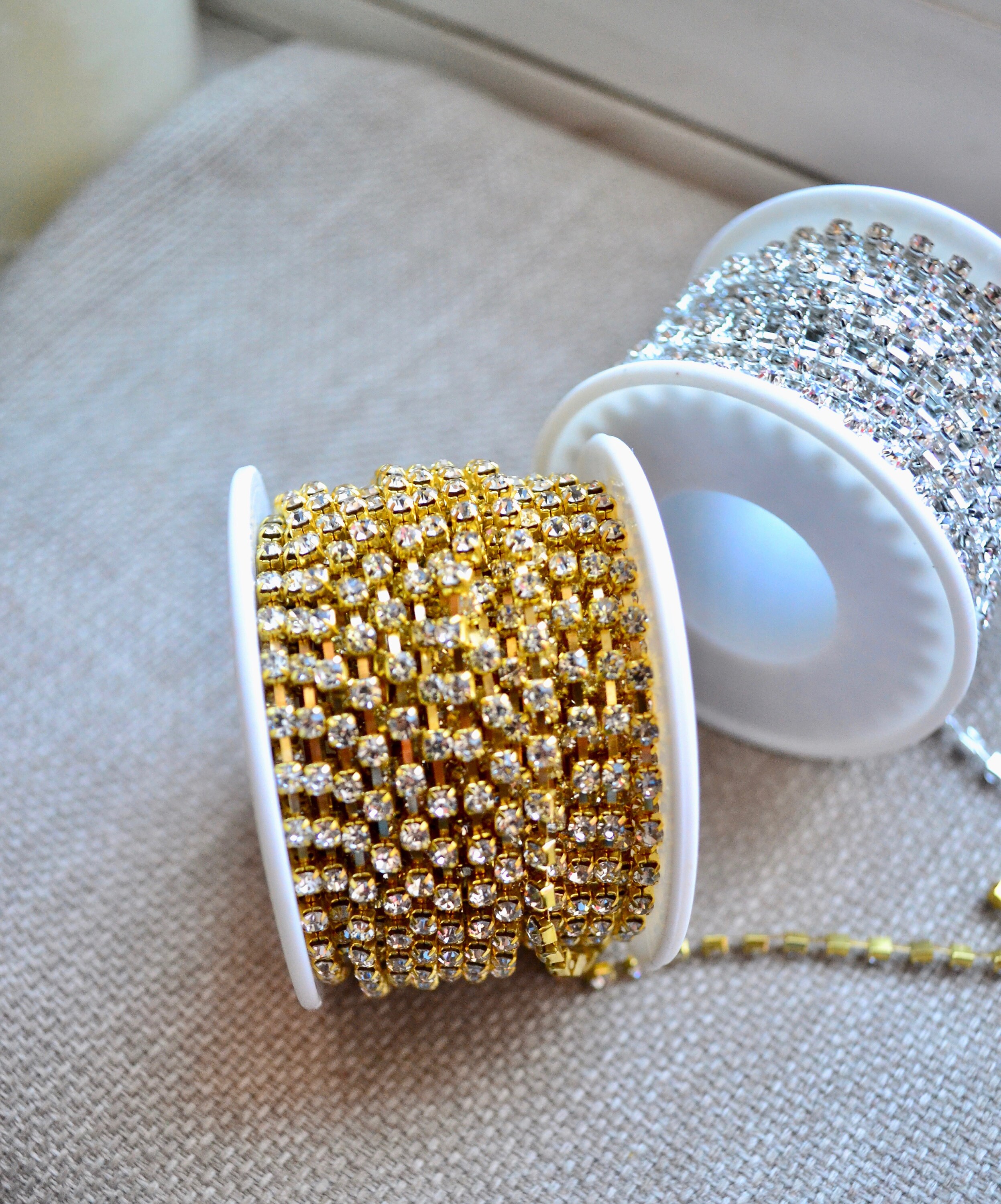 Diamante Rhinestone Crystal Chain, Rhinestone Chain, Jewellery Supply ...